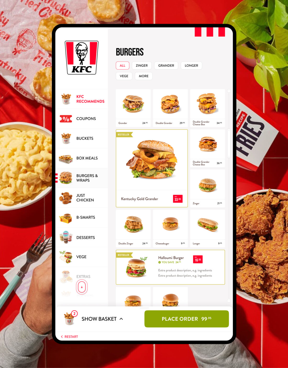 KFC – Refreshing the food-ordering kiosk’s interface | Flying Bisons